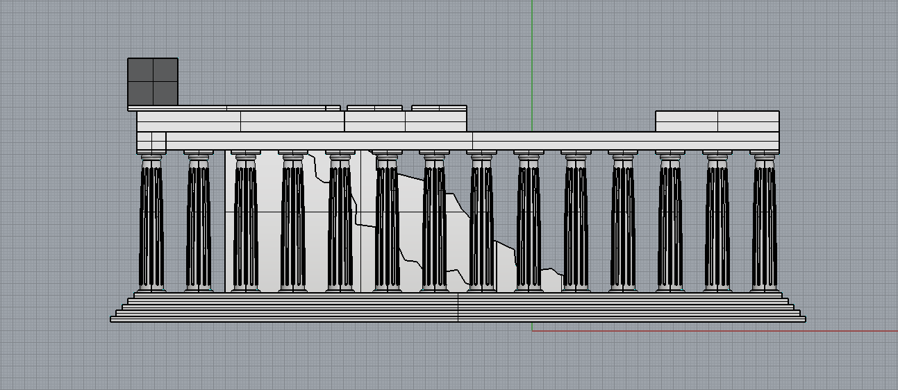 Parthenon Elevation Drawing