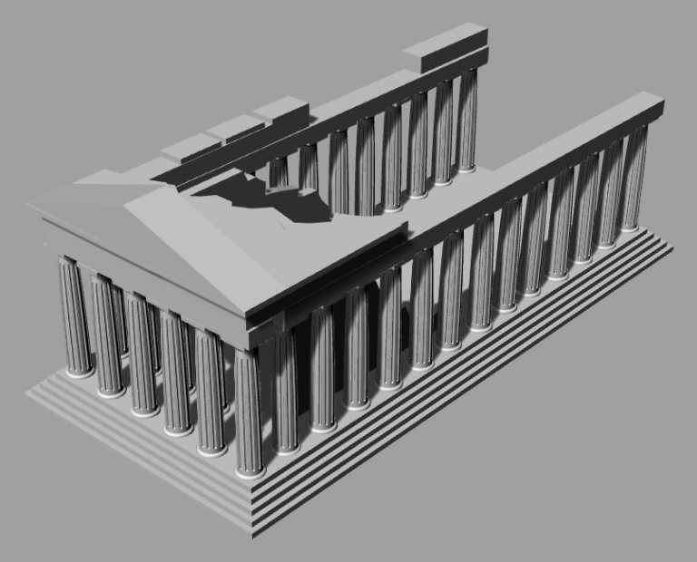Parthenon Model Build – ARST239 – Digital Sculpture 1: Fabrication